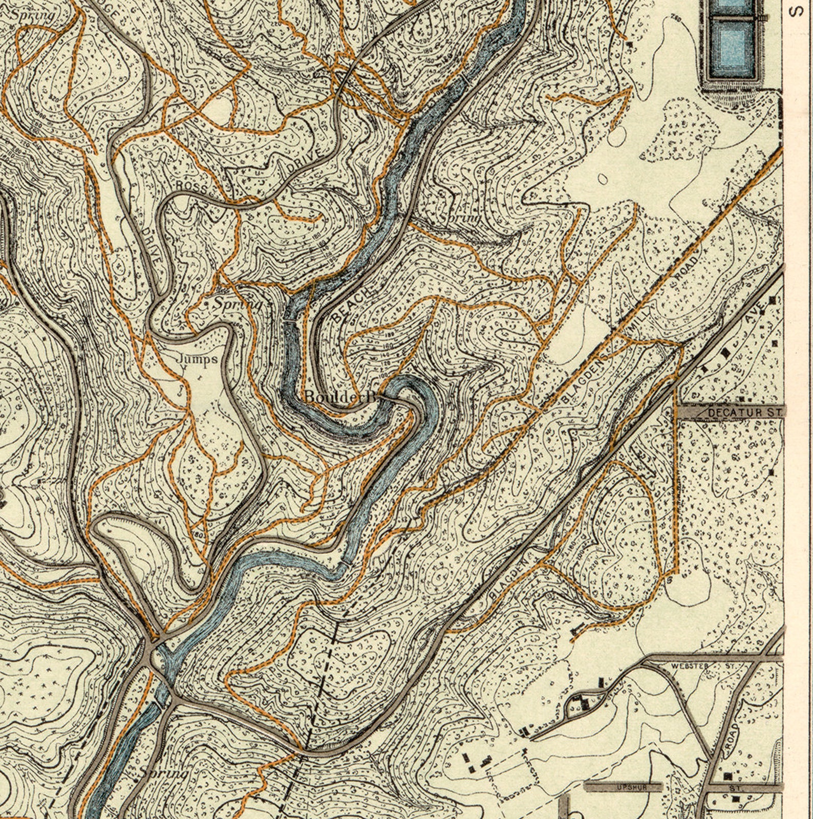 Map of Rock Creek Park Washington D.C. 1916. Vintage | Etsy