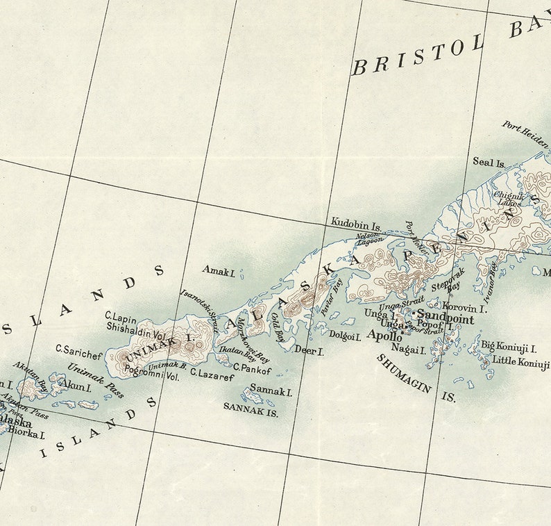Map of Akaska 1904 U.S. Geological Survey. Vintage Restoration - Etsy
