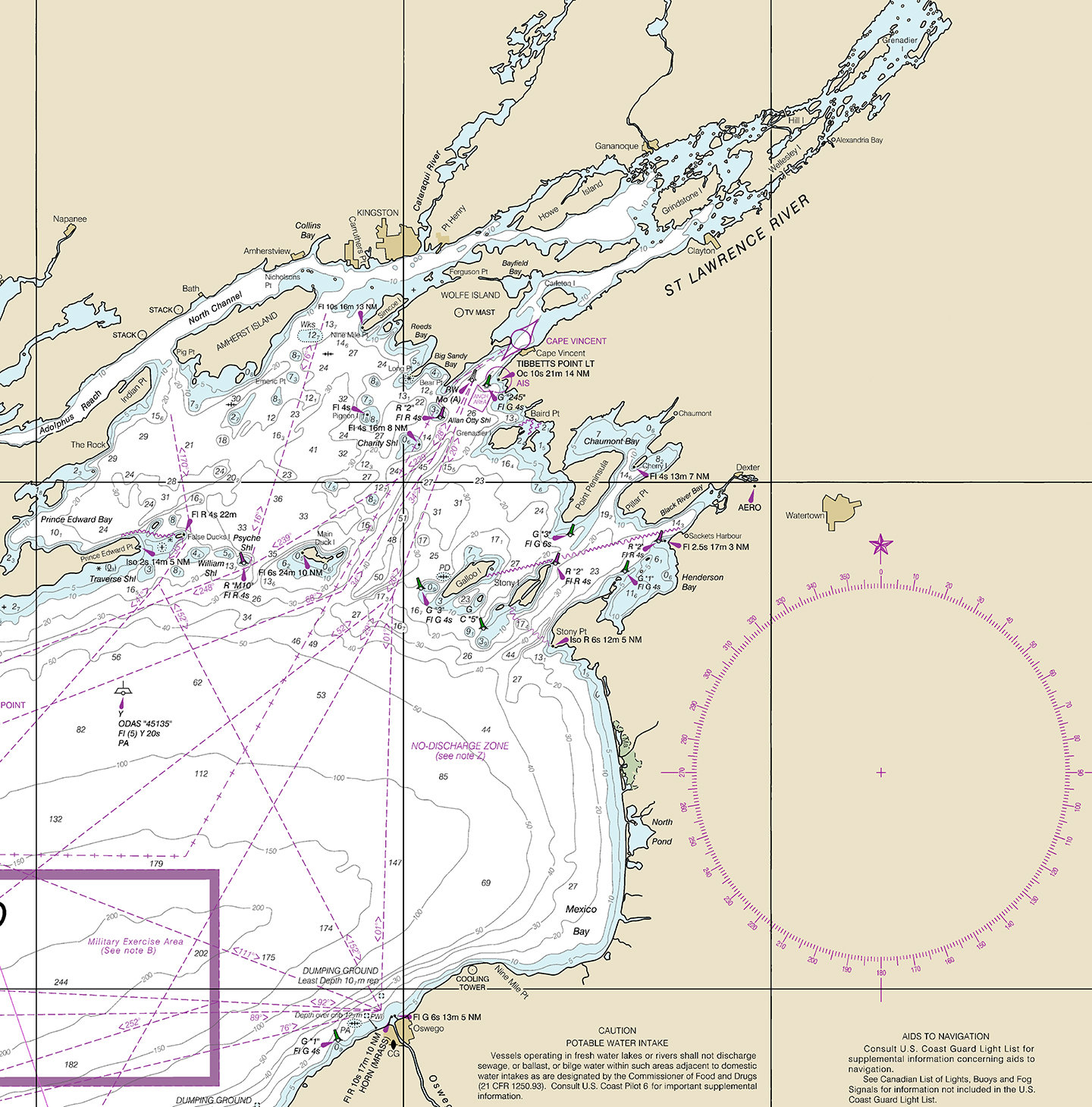 Nautical charts of Lake Ontario. Lake Erie. Great Lakes. Lake | Etsy