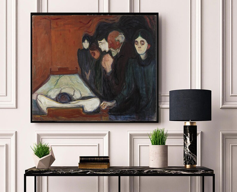 At the Deathbed by Edvard Munch Fine Art Reprint. Home Deco - Etsy