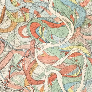 Plate 22, Sheet 6 of Fisk's Mississippi River Meander Belt Map ...