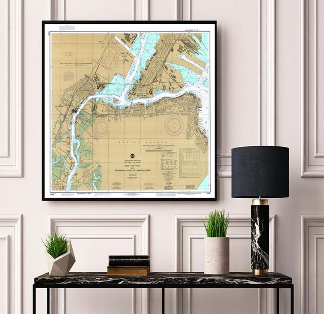Kill Van Kull & Arthur Kill Map – New York New Jersey Nautical Chart ...