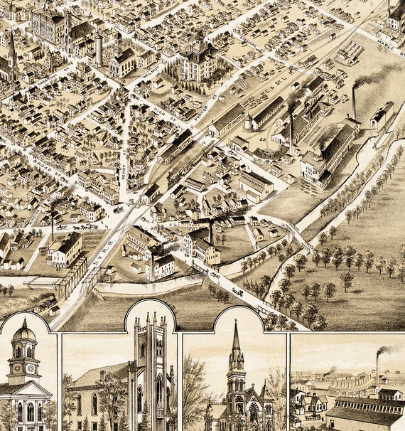 Historical Lancaster Ohio Map