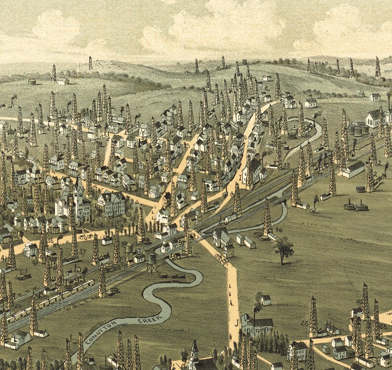 Map of Scio Harrison Co. Ohio. 1899. Home Deco Style Old - Etsy