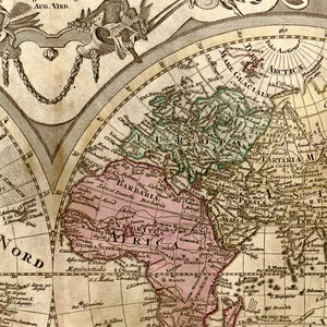 World Map of 1775 by Tobiae Conradi Lotter. Vintage Restoration ...