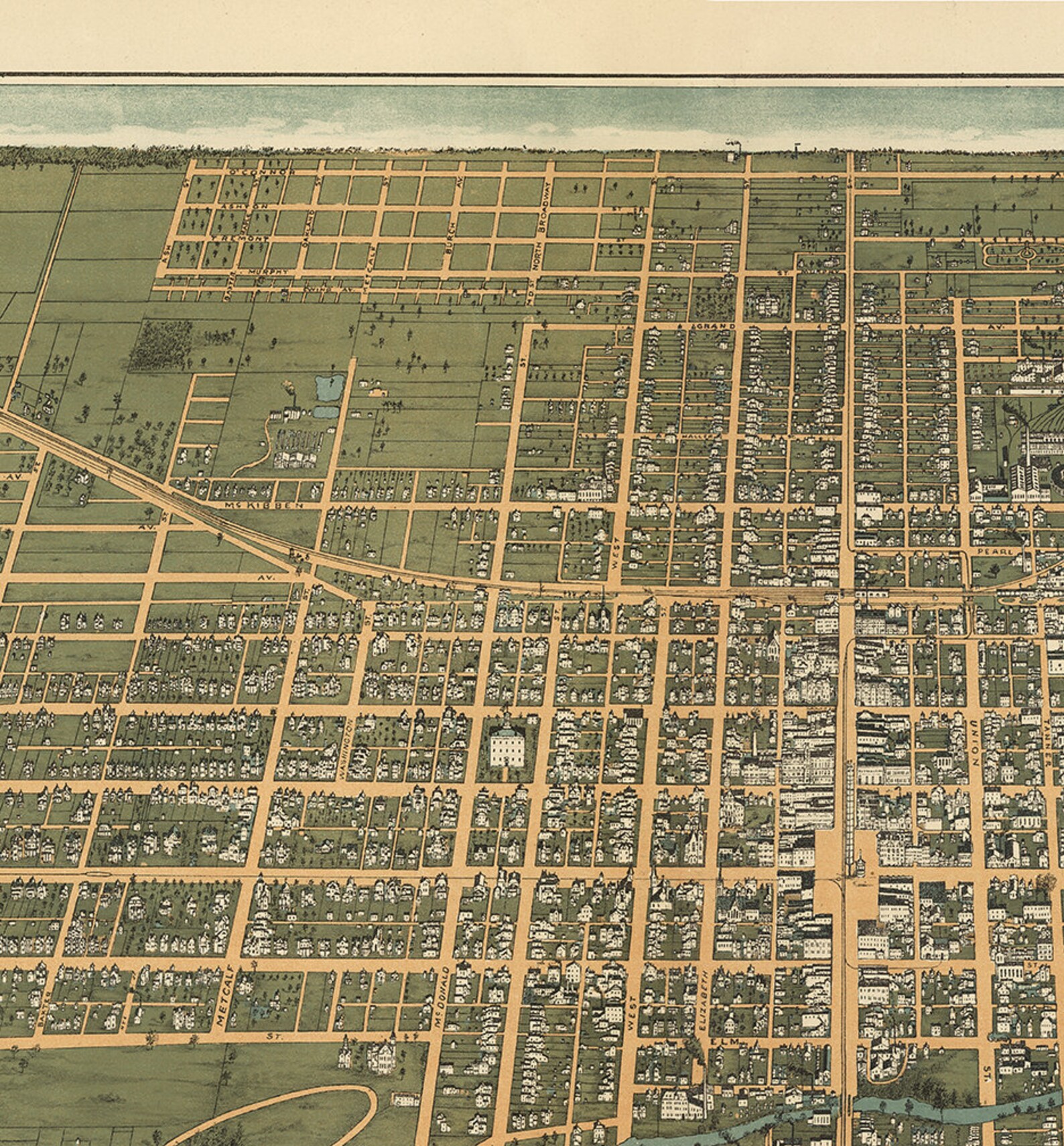 Map of Lima, Allen County, Ohio OH, 1892. Restoration Hardware Home ...