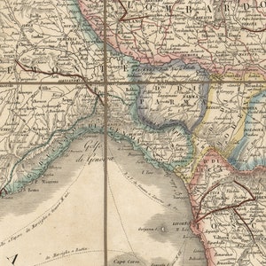 Map of Italy, 1851. Vintage Restoration Hardware Home Deco Style Old ...