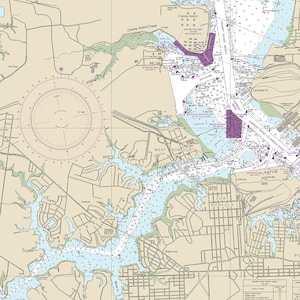 Nautical Charts of Norfolk Harbor and Elizabeth River, Virginia 12253 ...