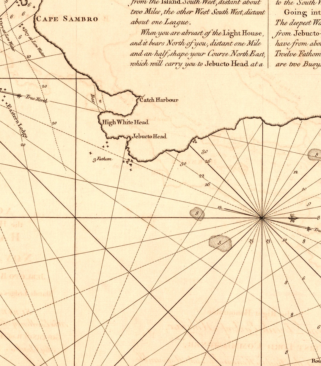 Chart of the Harbour of Halifax, in Nova Scotia; With Jebucto Bay and ...