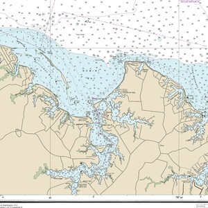 Waterproof Charts NOAA Nautical Chart 12286 Rolled Poster Potomac River ...
