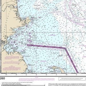 NOAA Nautical Charts of Bay of Fundy to Cape Cod. East Coast. 13260 ...