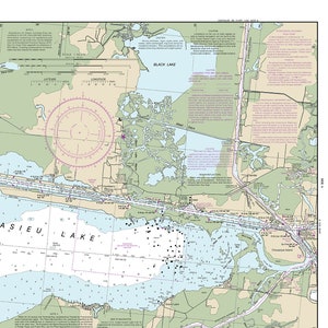Calcasieu River and Lake Louisiana Nautical Wall Art Reproduction NOAA ...