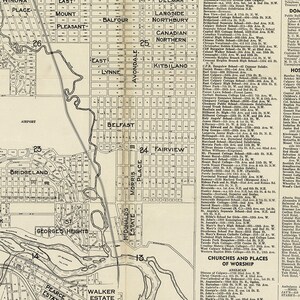 Map of Calgary, Alberta, Canada in 1946. Restoration Hardware Home Deco ...