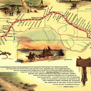 Pony Express Route April 3, 1860 - October 24, 1861. Pony Express ...