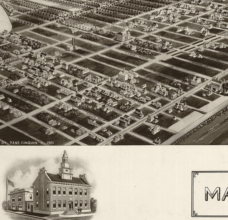 Map of Margate City Atlantic Co. New Jersey 1925. Vintage - Etsy