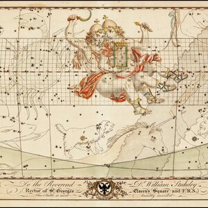 Chart of Gemini. Zodiac Star Constellation Sign. Home Deco Style Old ...