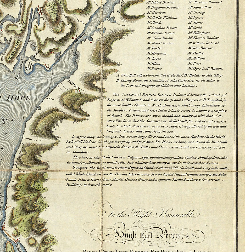 Topographical Chart of the Bay of Narraganset. Rhode Island - Etsy