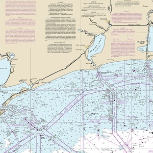 NOAA Nautical Charts of Mississipi River to Galveston, Gulf Coast 11340 ...