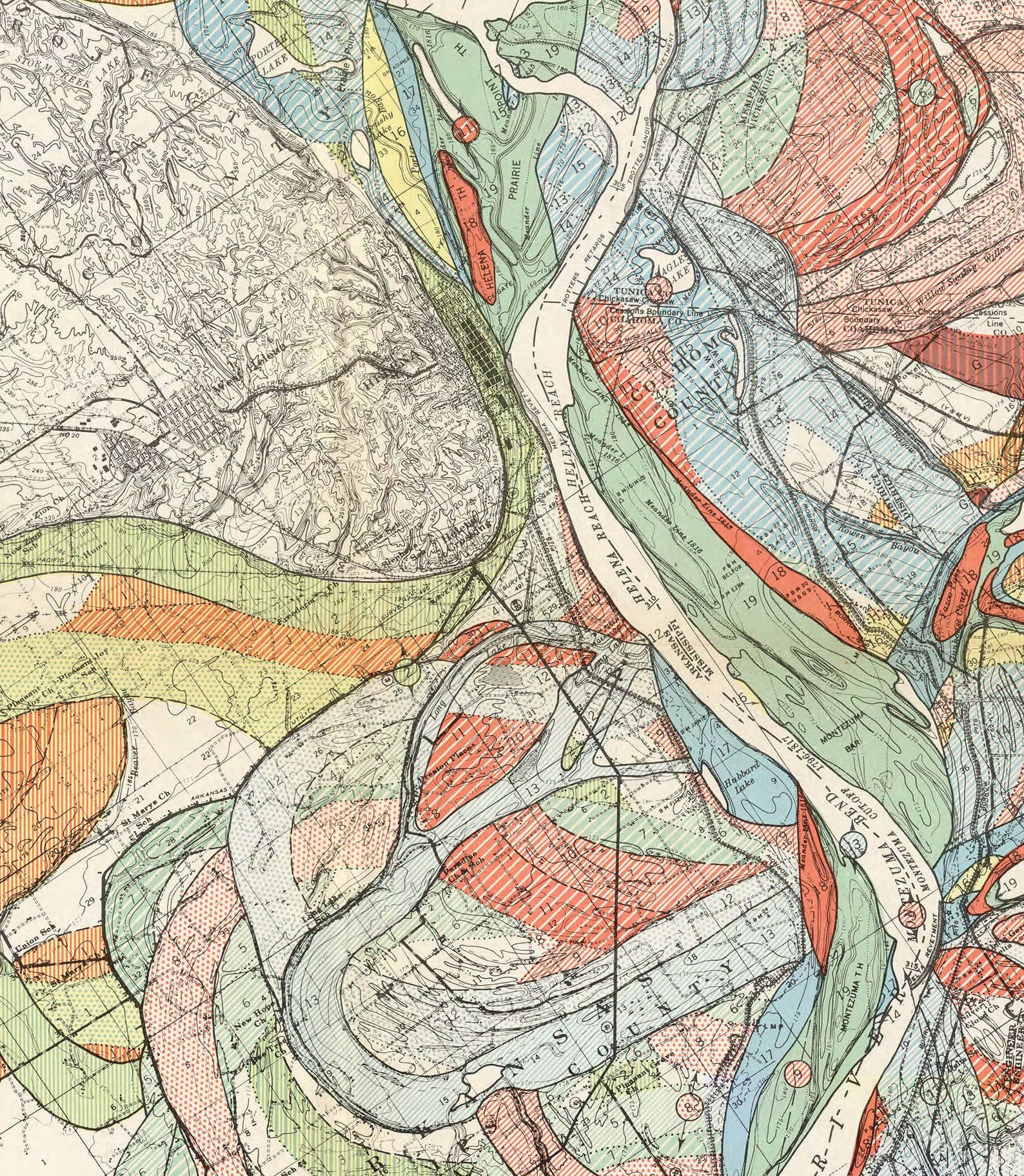 Plate 22, Sheet 6 of Fisk's Mississippi River Meander Belt Map ...