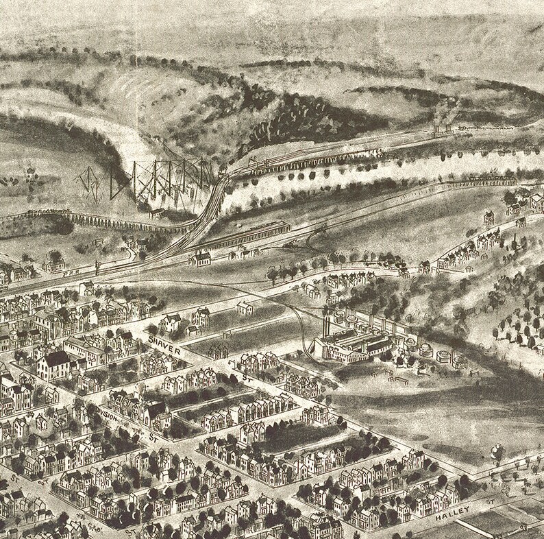Map of Mount Union Huntingdon Co. Pennsylvania PA. 1906. - Etsy