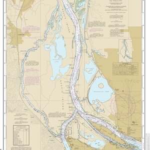Columbia River Saint Helens to Vancouver – NOAA Nautical Chart 18525 ...