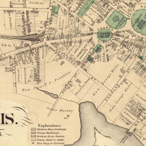 Map of Annapolis, Maryland. Vintage Home Deco Style Old Wall ...