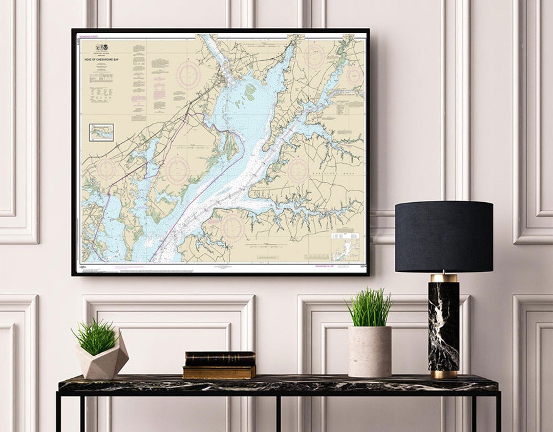 Nautical Charts of Head of Chesapeake Bay Maryland 12274 Gunpowder ...