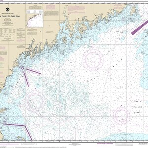 NOAA Nautical Charts of Bay of Fundy to Cape Cod. East Coast. 13260 ...