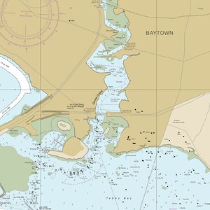 Nautical Charts of Houston Ship Channel, Atkinson Island to Alexander ...