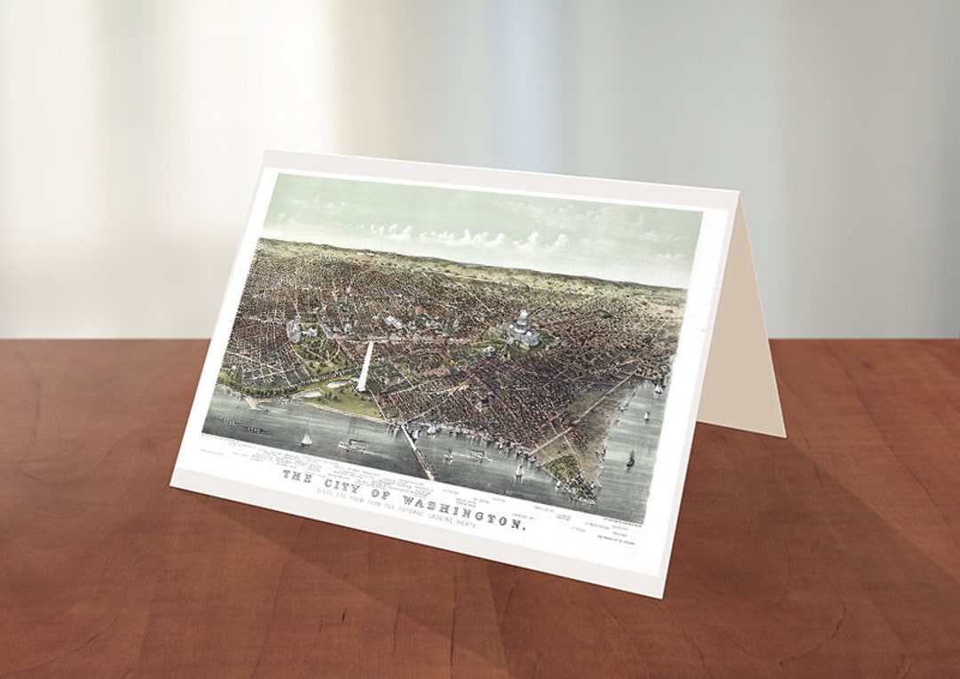 Blank Greeting Card of Washington, D.C. From Potomac River, Looking ...