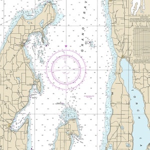 Nautical Chart of Grand and Little Traverse Bay. Lake Michigan 14913 ...