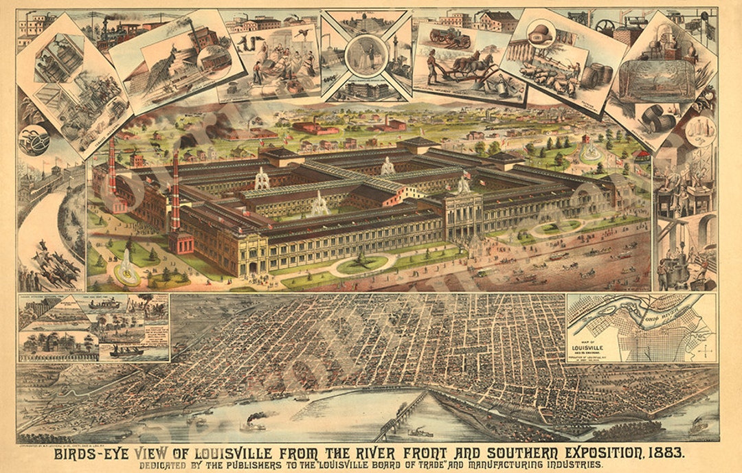 Louisville, River Front and Southern Exposition, 1883 Includes Illus ...