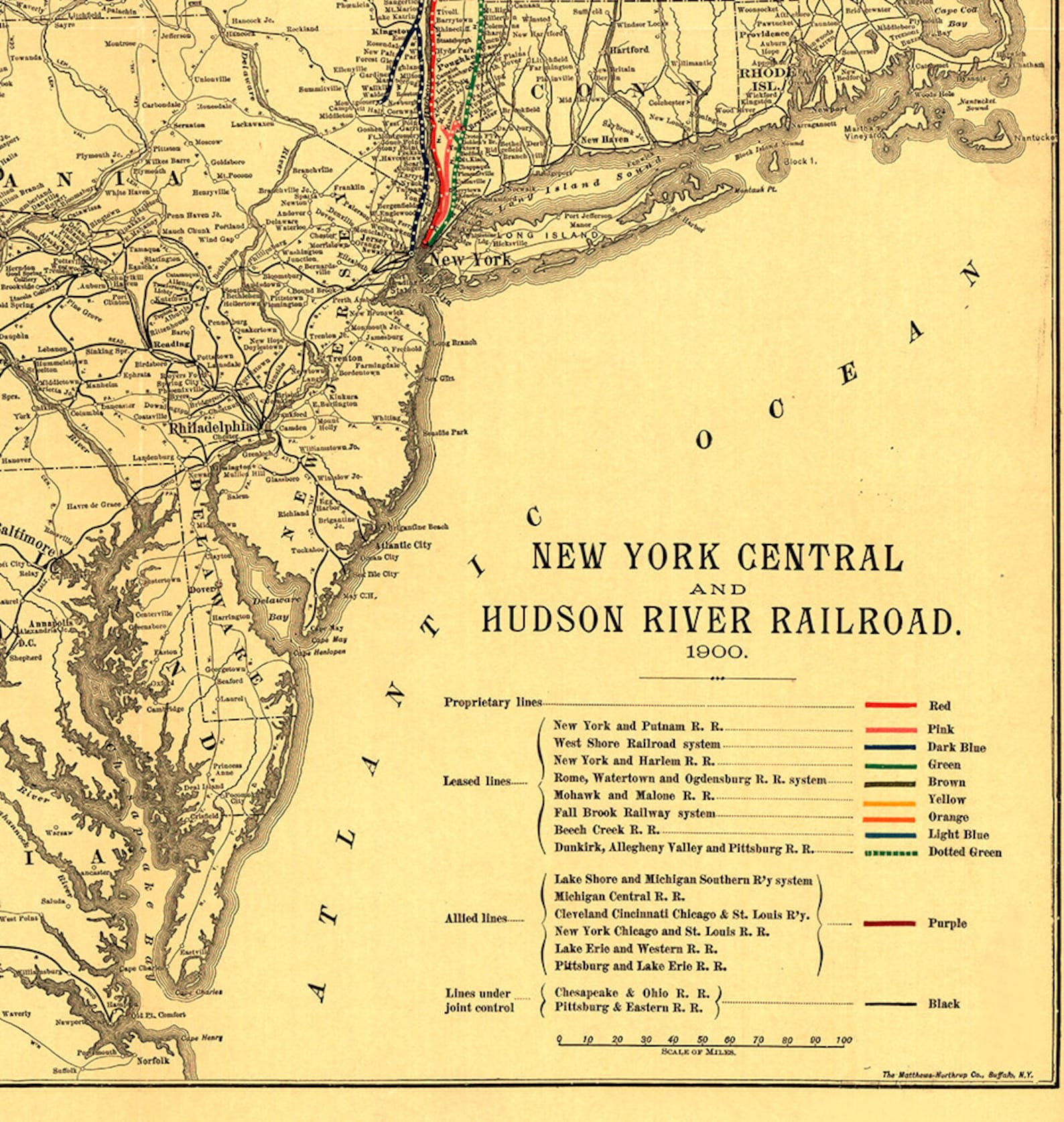 Map of the New York Central and Hudson River Railroad and Its - Etsy