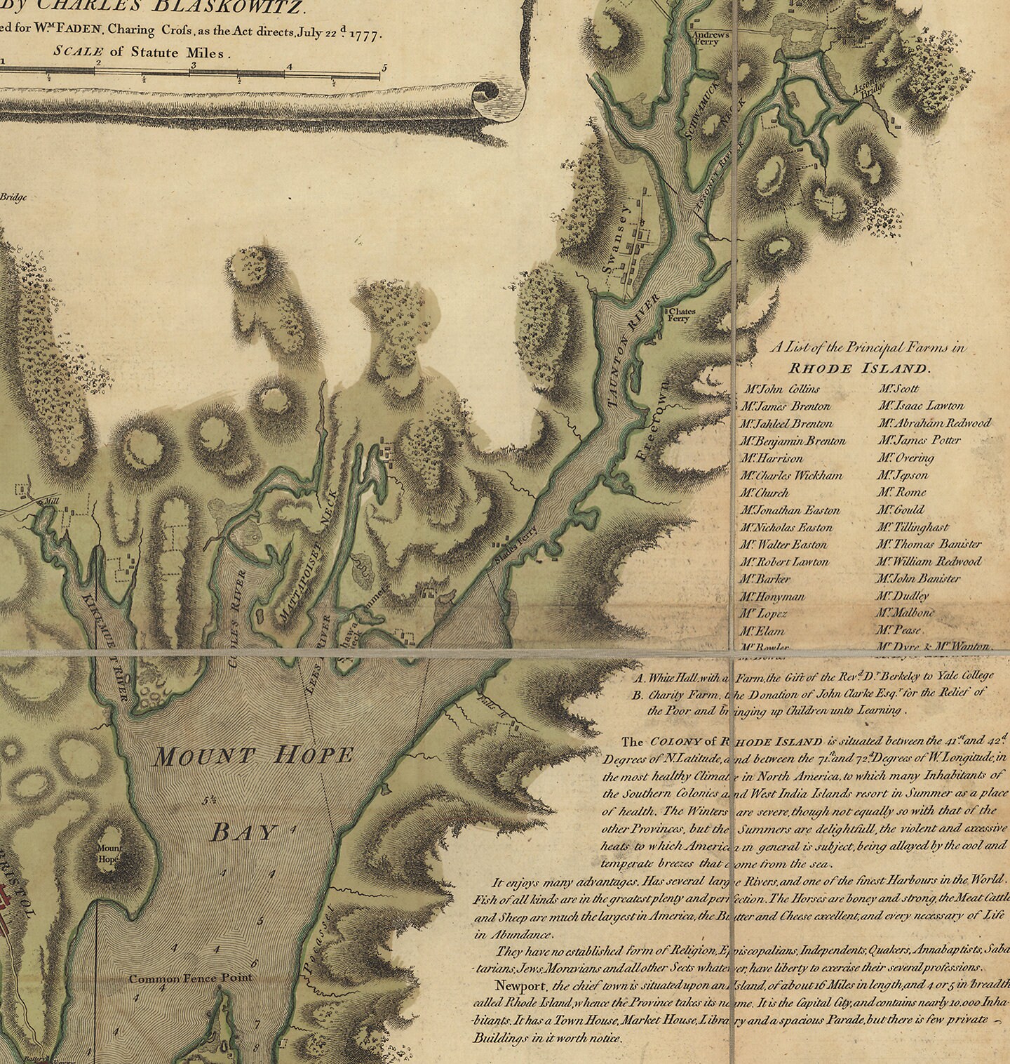 Topographical Charts of Narraganset Bay Rhode Island RI | Etsy