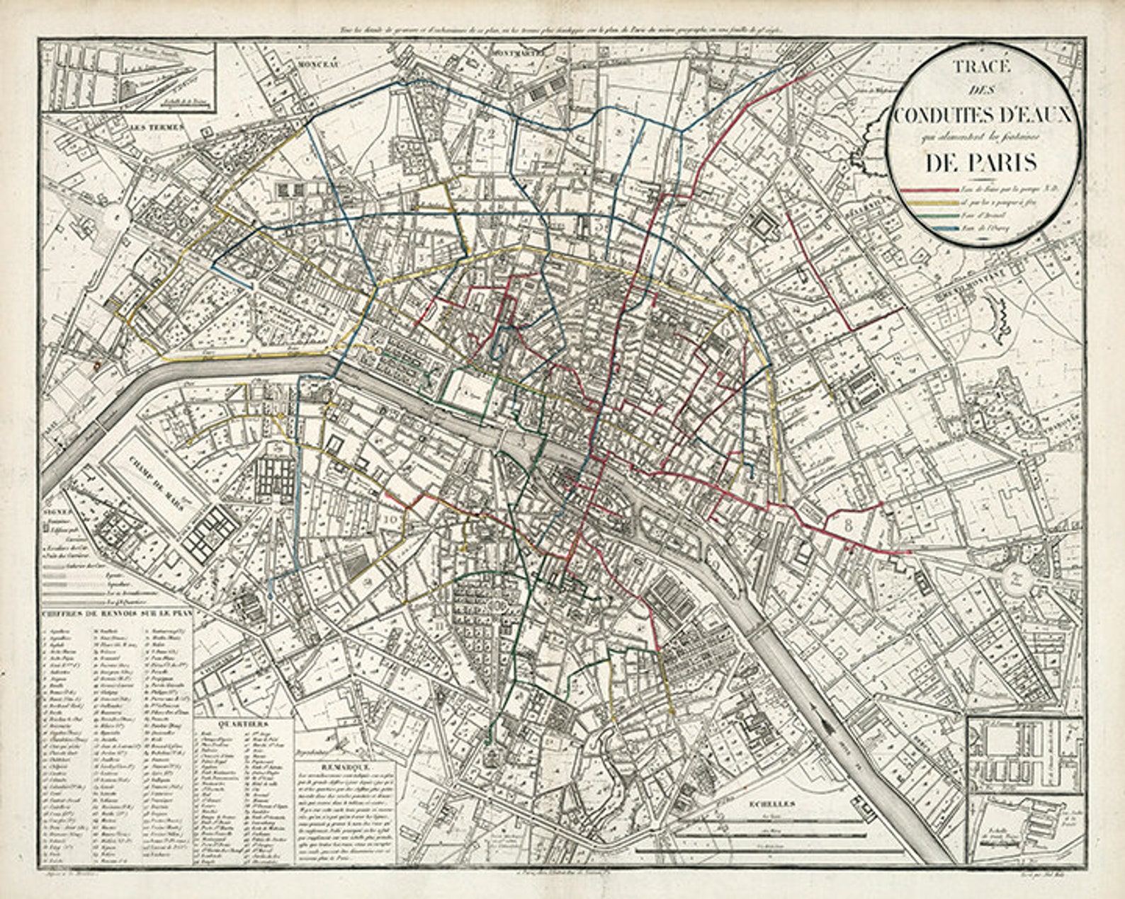 Map of Paris France 1820. Restoration Hardware Home Deco | Etsy