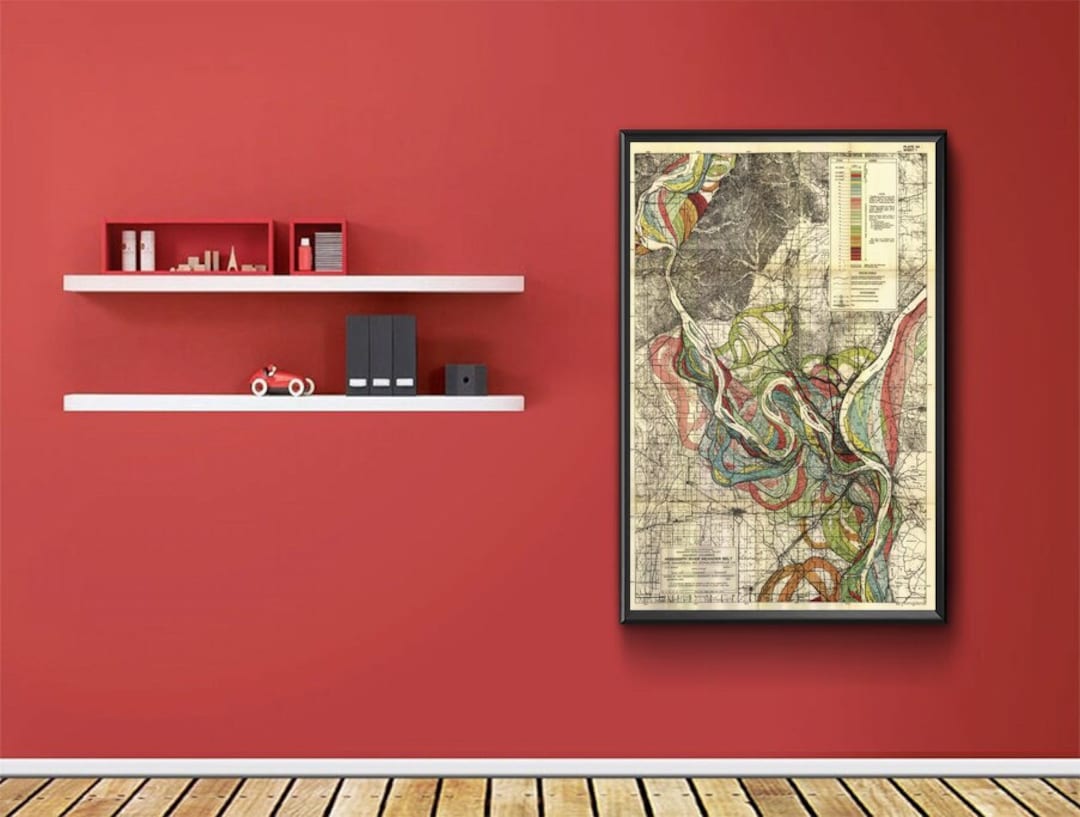 Plate 22, Sheet 1 of Fisk's Mississippi River Meander Belt Map ...