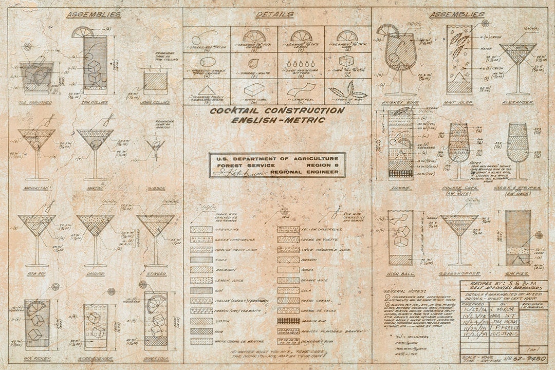 Engineer's Guide to Drinks (cocktail Mixed Drinks ). Restoration ...