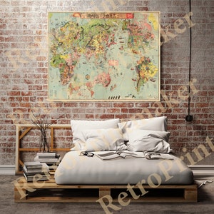 Pictorial Map of the World in Japanese by Sako Shishido (hitome De ...