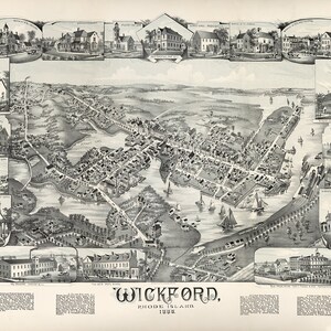 Map of Wickford, Town of North Kingstown, Rhode Island. in 1888 ...