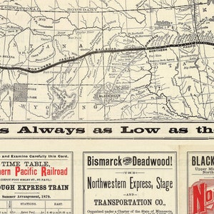 Map of the Northern Pacific Railroad, From Lake Michigan to Oregon and ...