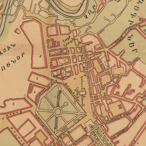 Map of Yerevan, Armenia 1920. Vintage Home Deco Wall Reproduction Map ...