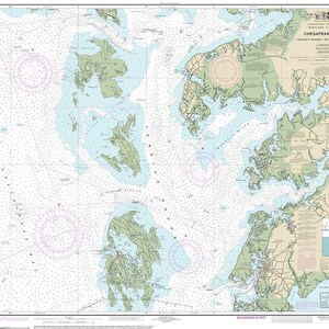 NOAA Nautical Charts of Chesapeake Bay Tangier Sound Northern Part ...