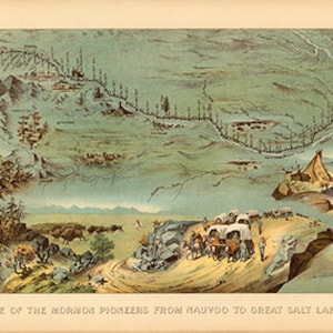Route of the Mormon Pioneers From Nauvoo to Great Salt Lake. Feb 1846 ...