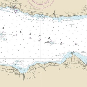 Nautical Charts of Oneida Lake (lock 22 to Lock 23) 14835 NYS Canal ...