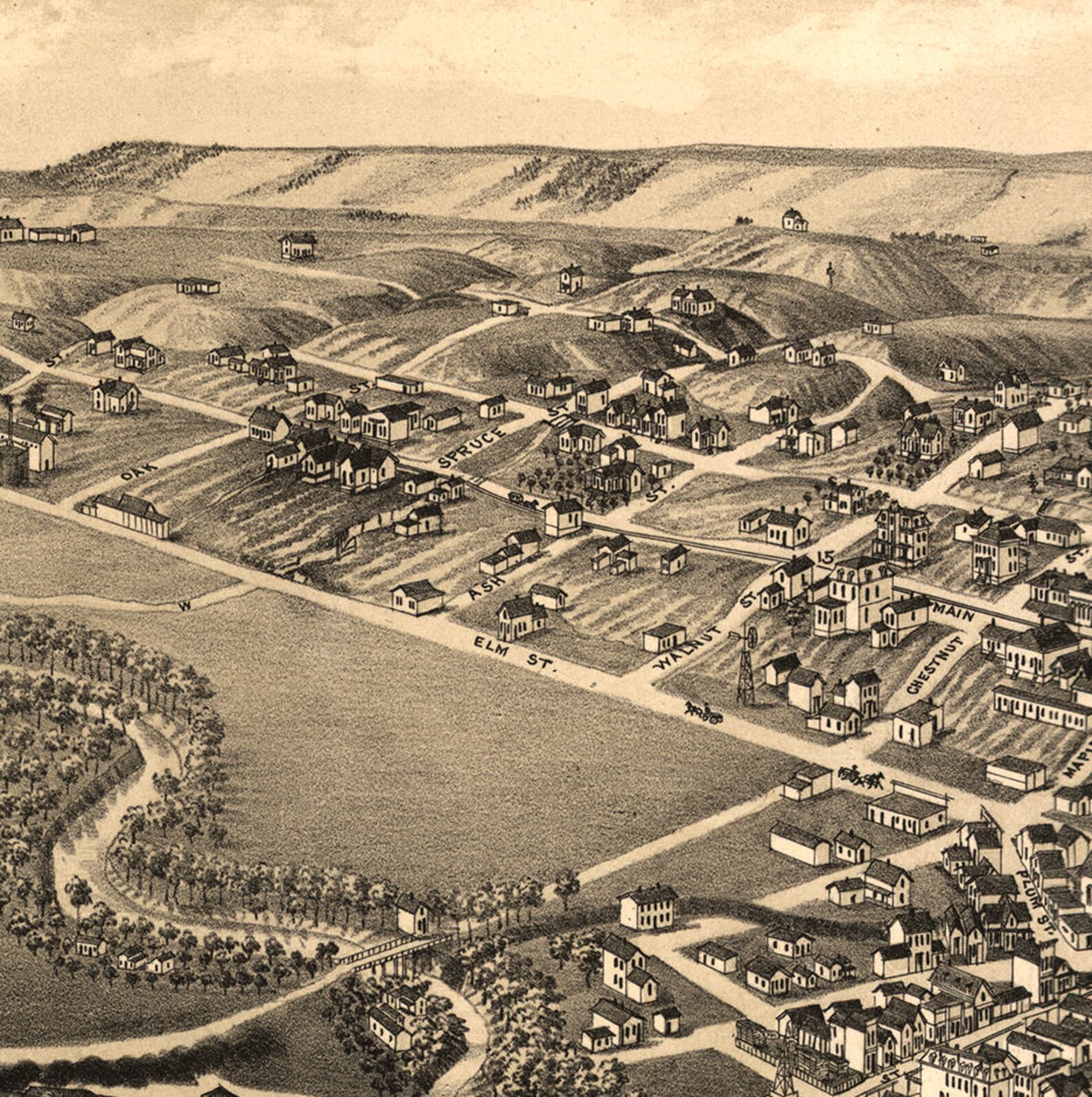 Map of the Trinidad, Las Animas Co., Colorado, 1882. Vintage ...