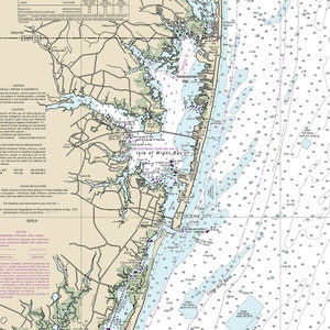 Nautical Charts of Fenwick Island to Chincoteague Inlet; Ocean City ...