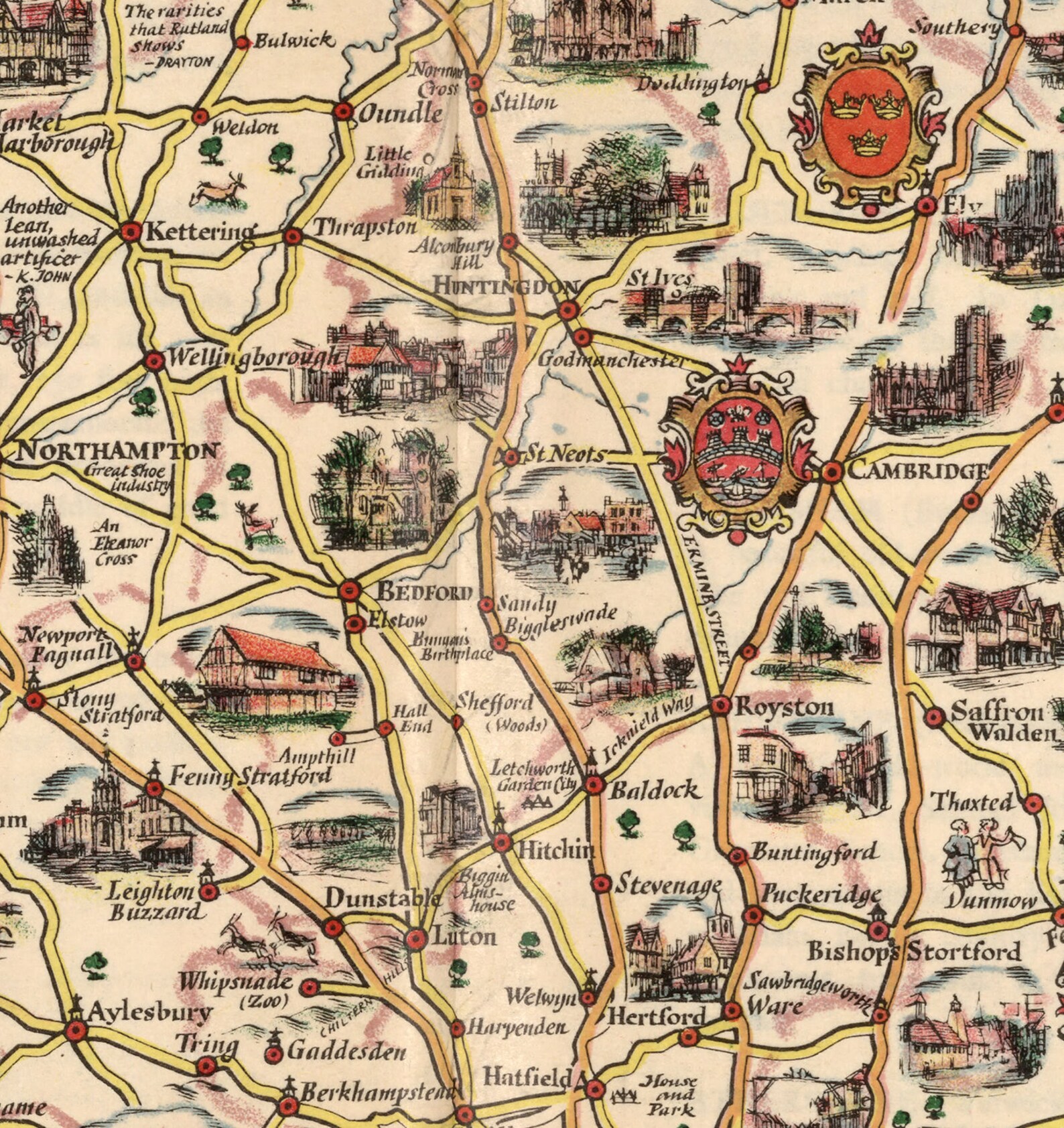 Historic Pictorial Map : Esso Pictorial Plan of the Eastern | Etsy
