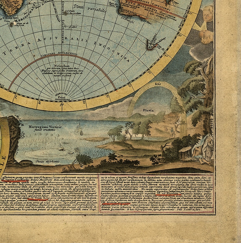 World Atlas Map of 1716 by Johann Baptist Homann. Restoration - Etsy