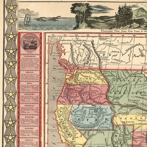 Map of the United States, 1855. Restoration Hardware Home Deco Style ...