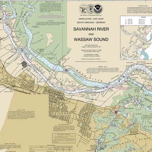 Nautical Charts of Savannah River and Wassaw Sound. 11512. South ...